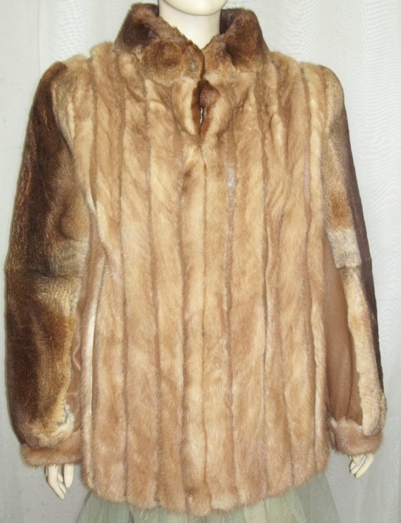 Vintage Lark Lynn Mink Beaver Fur Jacket Coat Womens Genuine | Etsy