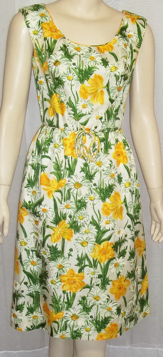 Vintage Ben Barrack Floral Wiggle Dress Small Daisy D… - Gem