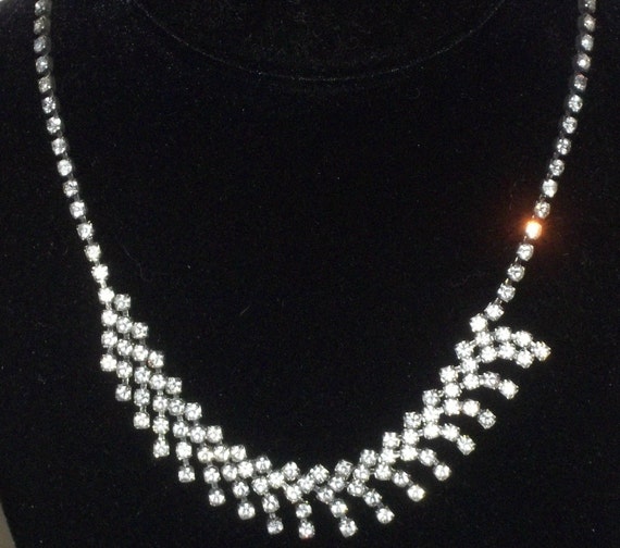 Vintage Rhinestone Necklace Sparkle Sparkly Bling | Etsy