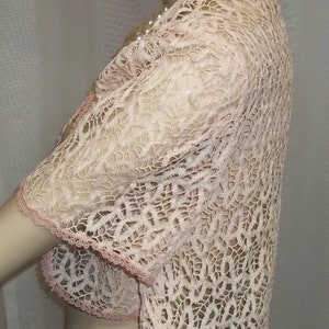 Authentic Antique Vintage Victorian Edwardian Era Pink Battenburg Lace ...
