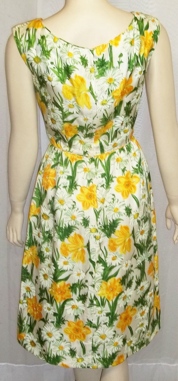Vintage Ben Barrack Floral Wiggle Dress Small Daisy D… - Gem