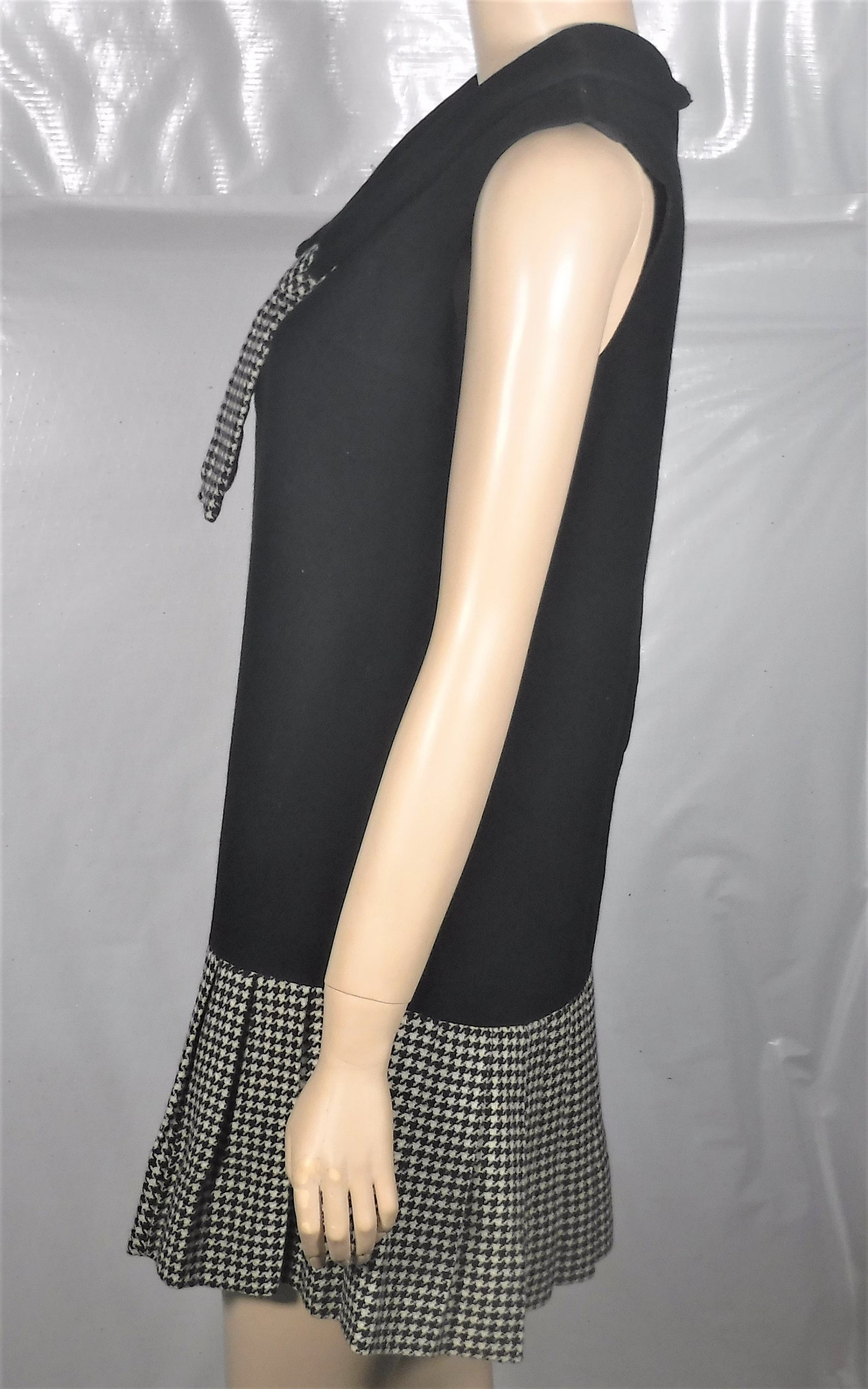 Vintage British Invasion 1960's Micro Mini Houndstooth Dress Mod Retro ...