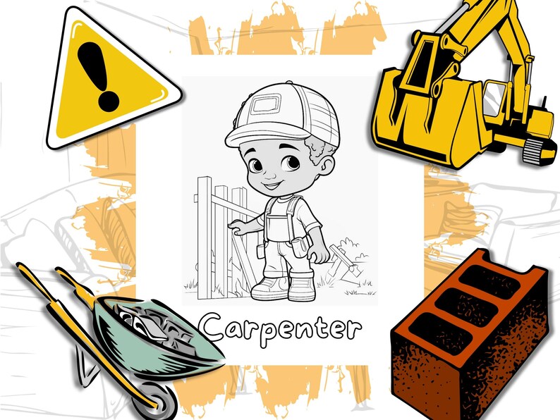 Kids Construction Zone Roles Coloring Book: an Introduction to the ...