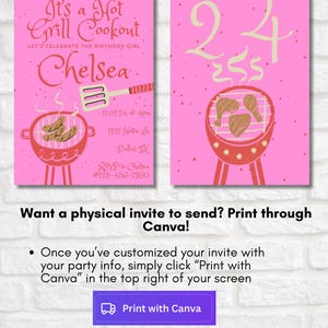 It's a Hot Grill Cookout Birthday Party Invitation | Playful & Pink B ...