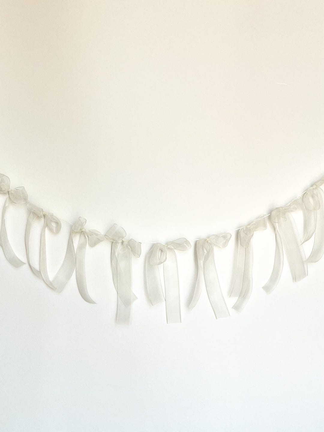 Handmade Organza Bow Garland: Sheer Ribbon Party Decor - Etsy