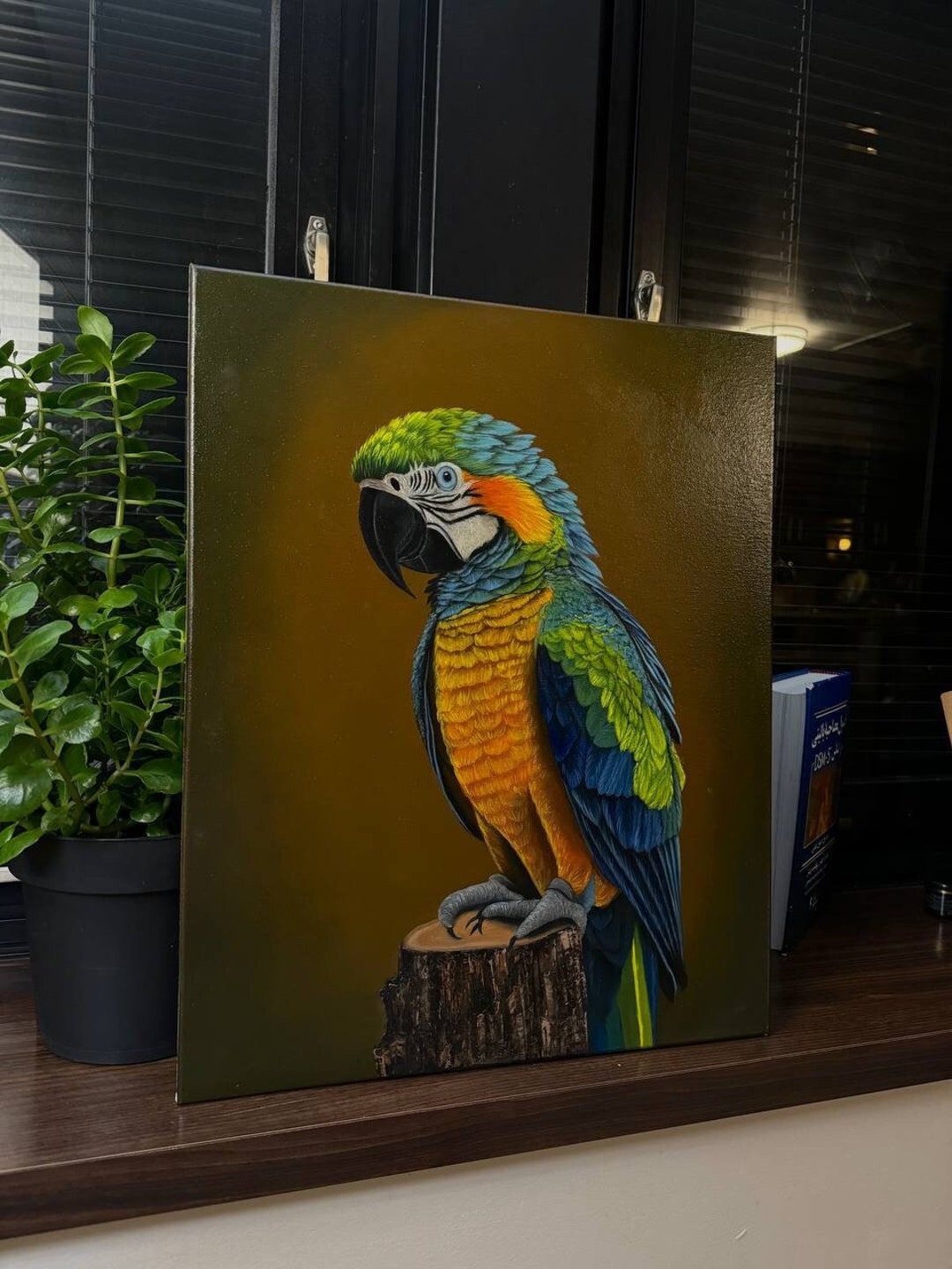 Hyper-realistic Oil Painting of a Parrot – Ideal Gift for Bird Lovers ...