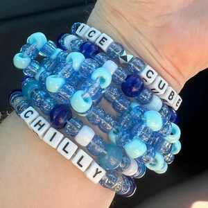 Winter Ice Kandi Bracelet Stack Blue Kandi Bracelets Ice Kandi Blue ...