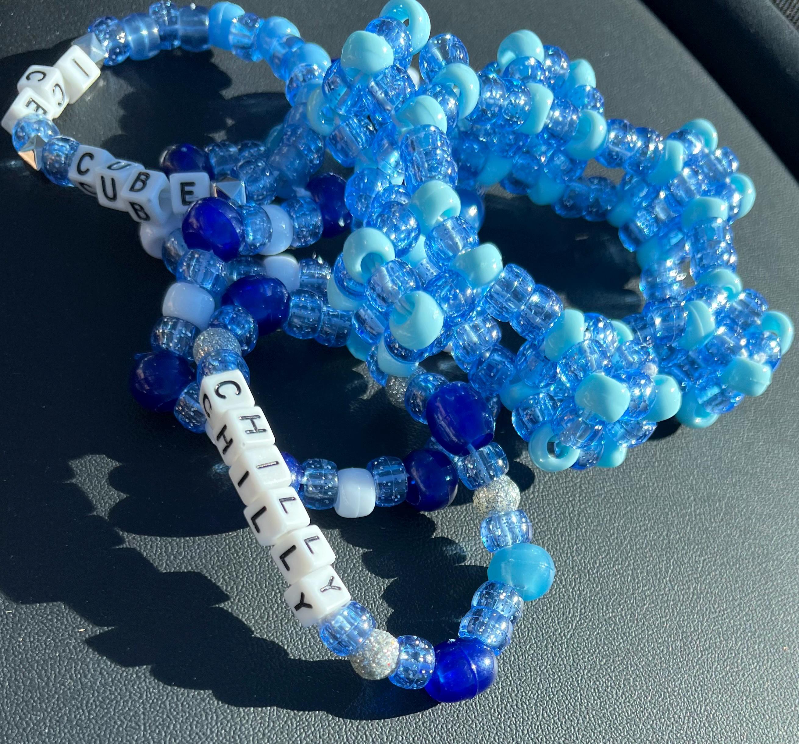 Winter Ice Kandi Bracelet Stack Blue Kandi Bracelets Ice Kandi Blue ...