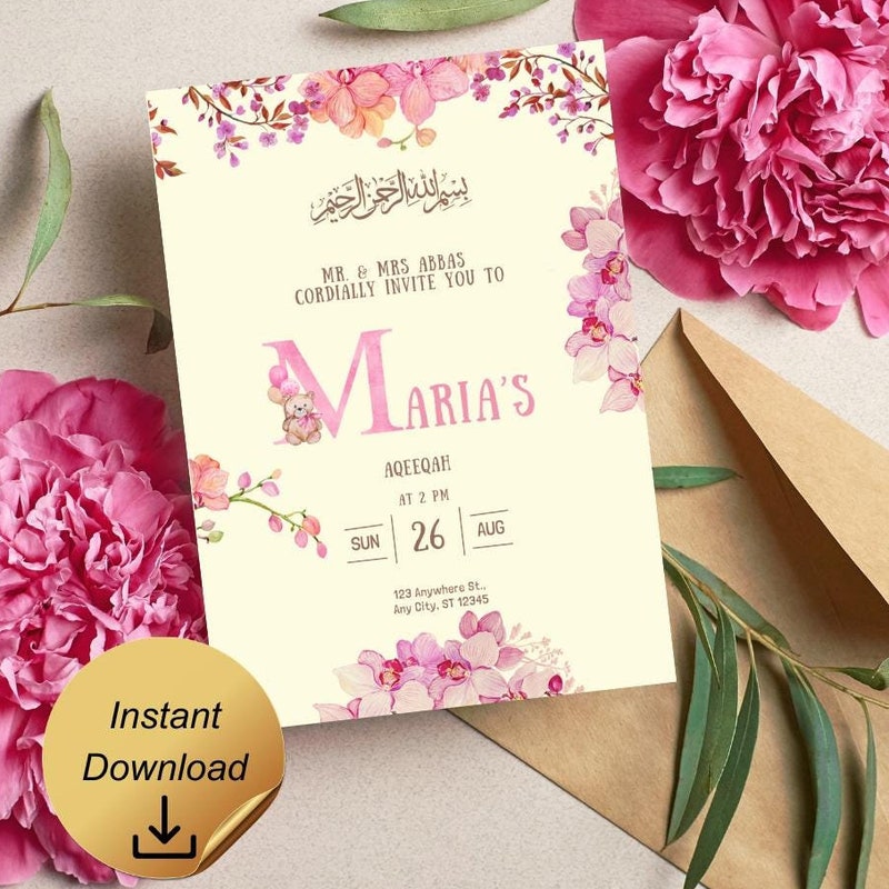 Aqeeqah Invitation Cards - Etsy