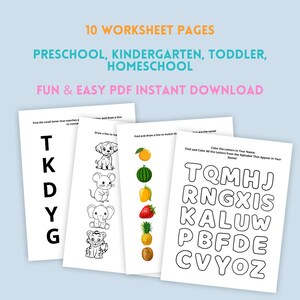 Printable Letter Practice for Kids Preschool Kindergarten Toddler ...