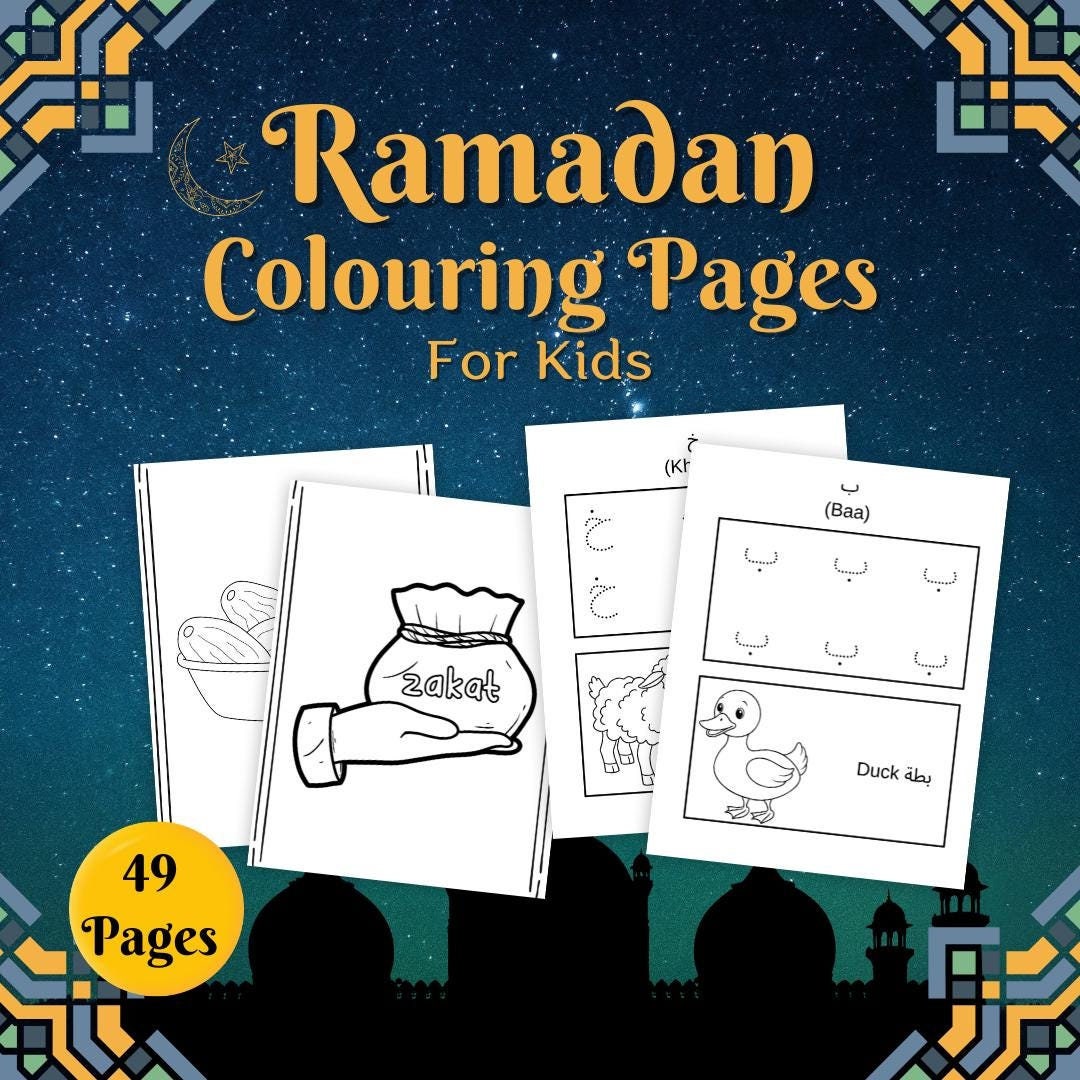 Ramadan Kids Worksheets - Coloring Pages 2025 - Fun Islamic Activities ...