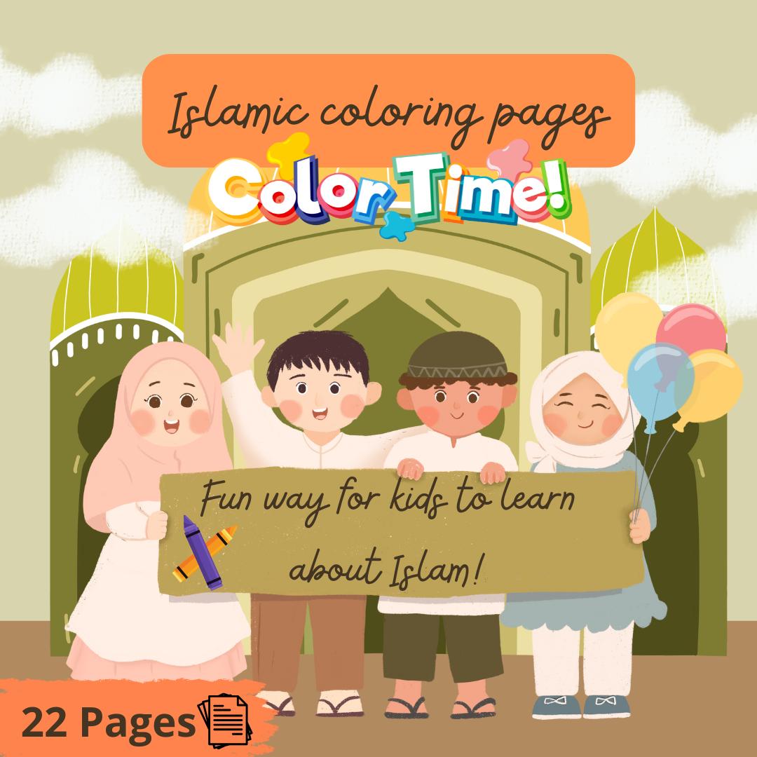 Digital Islamic Kid’s Colouring Sheet Homeschool Kid’s Printable ...