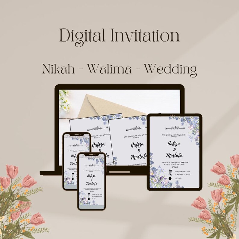 Editable Nikah, Walima, Dholki, Henna, Mehndi, Wedding Template ...