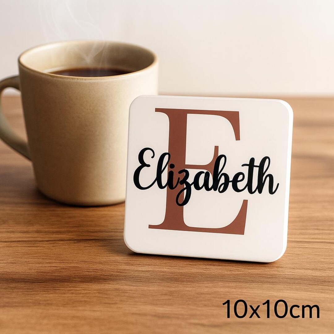 Personalised Name Coaster: Gloss Finish Custom Drink Mat - Etsy UK