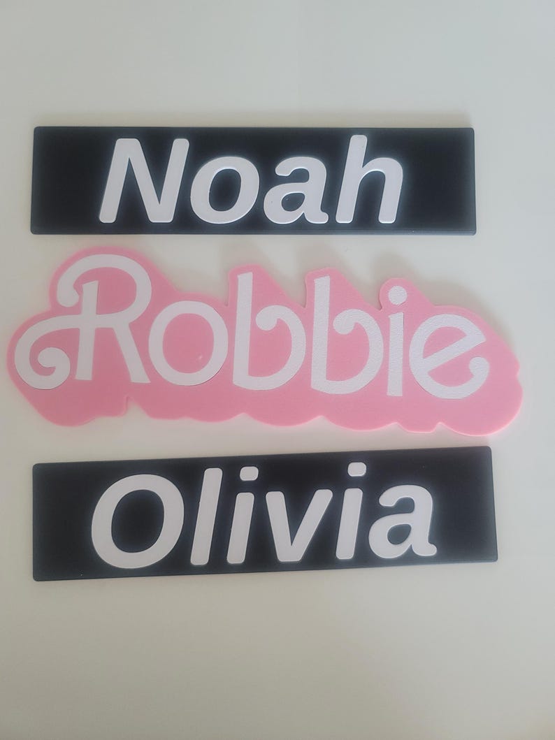 Personalized 3D Printed Name and Date Signs - Custom Name Plaques With ...