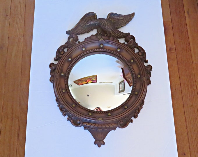 Vintage 1950s Eagle Convex MIRROR, Syroco, 21 Inches High, Federal ...