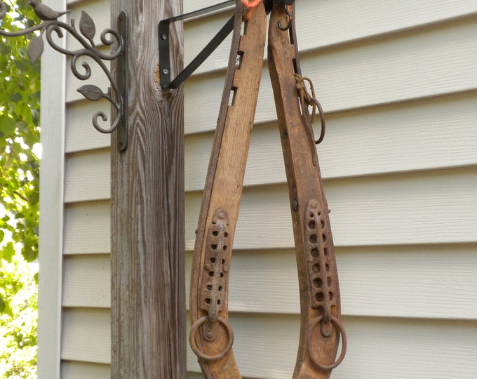 Antique Horse Harness, Pennsylvania Amish, Vintage Primitive, Wood and ...