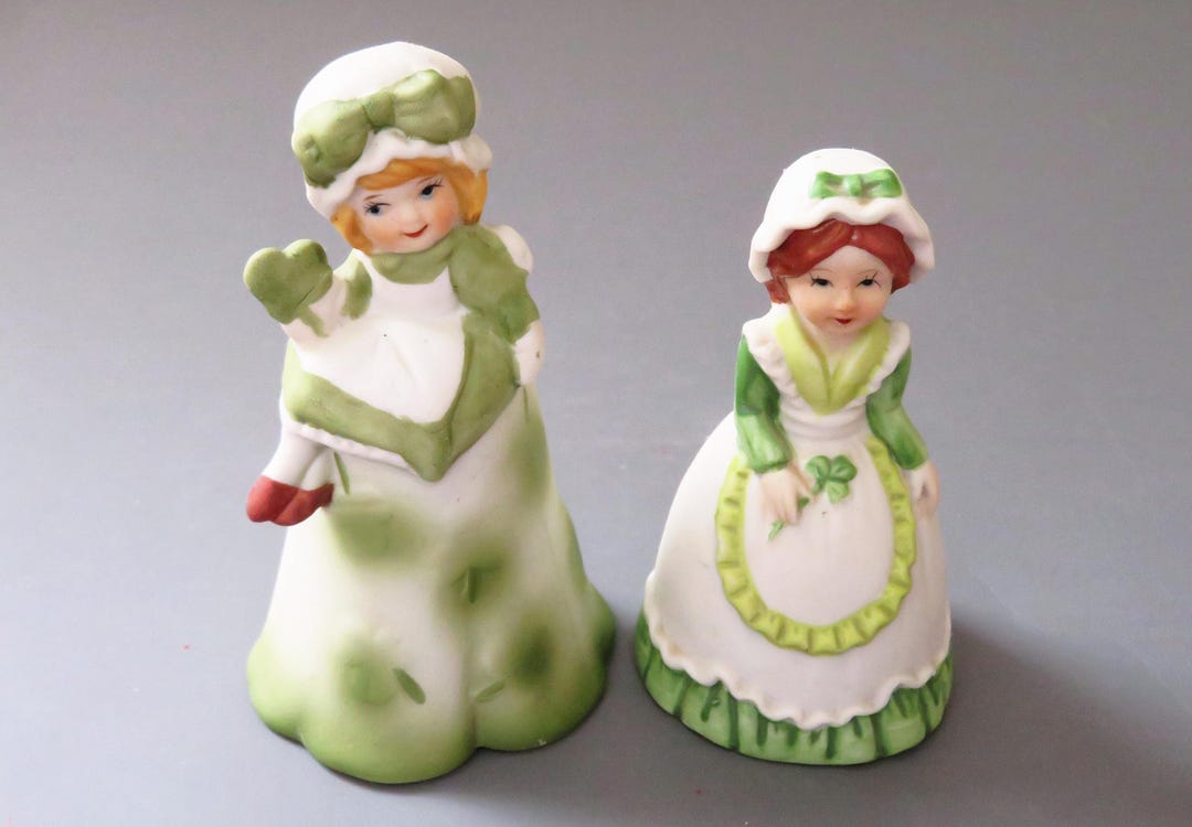 2 Vintage Irish Girl Bells, Collectibles, St. Patrick's Day Decor ...