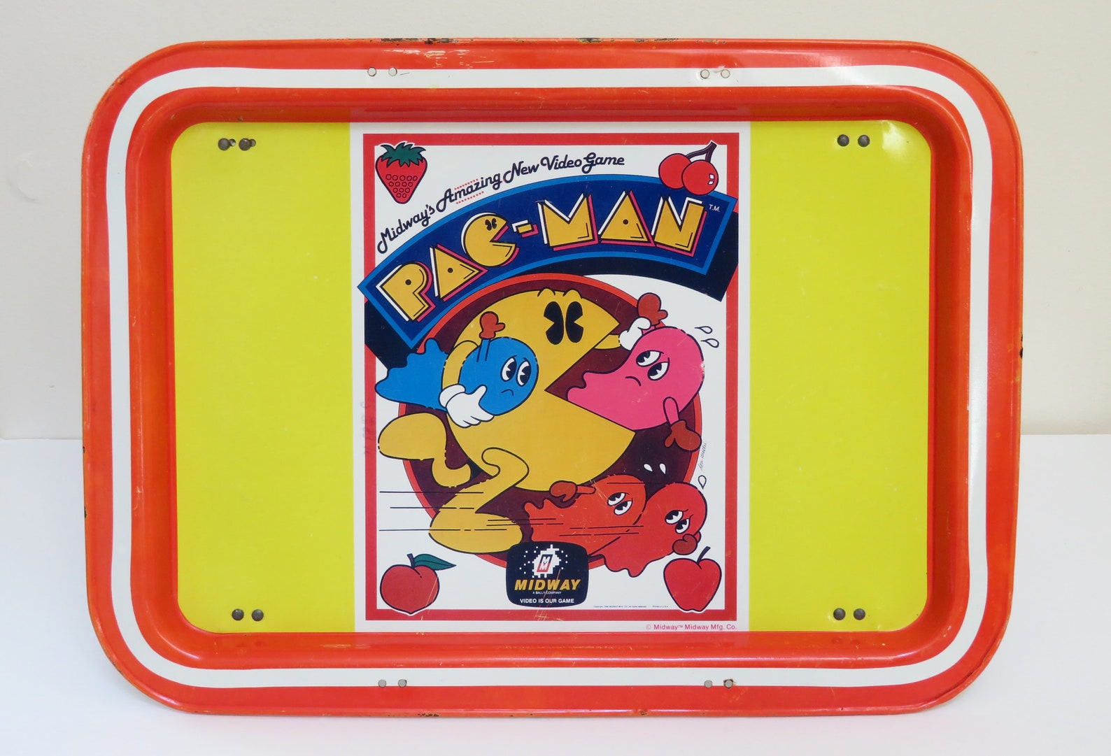 Rare 1980 PAC-MAN Tv Folding Tray Serving Tray Tin Tray US - Etsy