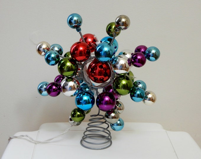 Atomic Christmas Tree Topper, Mid Century Modern, With Lights, Multi ...