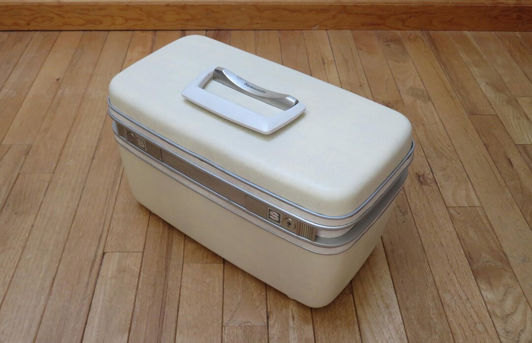 Vintage Samsonite Silhouette Train Case, off White Marbled, With Tray ...