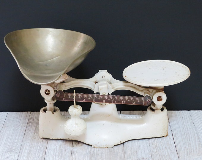 Antique Penn Scale Balance Beam Scale, Cast Iron, Bakers/merchant Scale ...