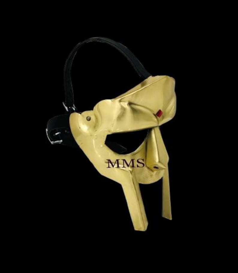 Metal Face Mask Steel MF Doom Armor Gladiator Mask Medieval Rapper Face ...