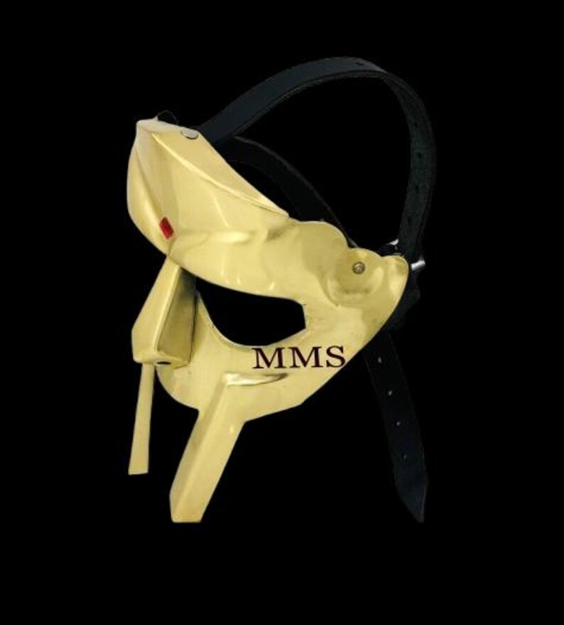 Metal Face Mask Steel MF Doom Armor Gladiator Mask Medieval Rapper Face ...