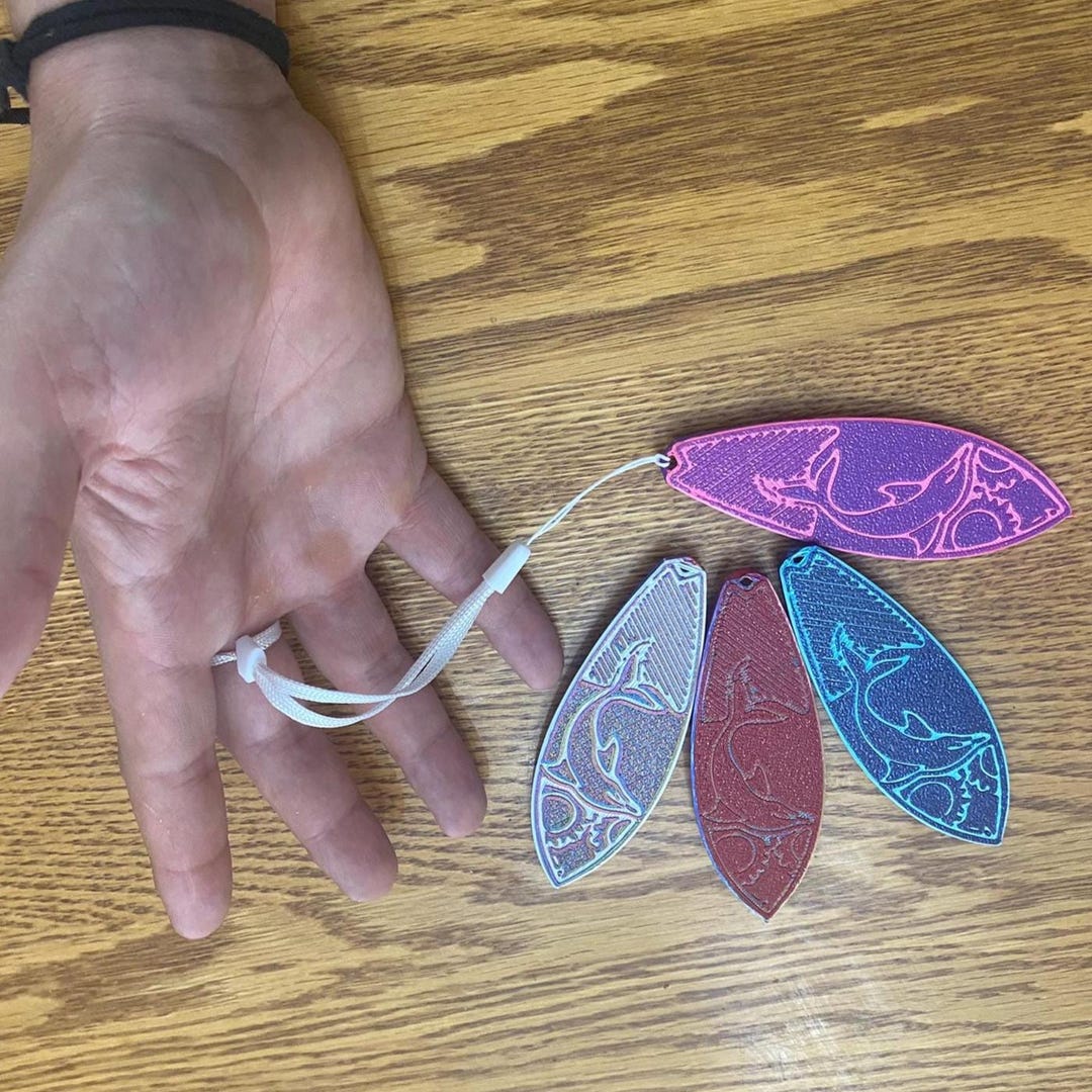 Finger Surfboard 3D With Finger Tether - Etsy