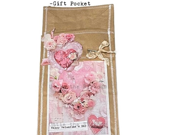 Valentine Pocket, Tall - Happy Valentine's Day, Frilly Pink - Etsy