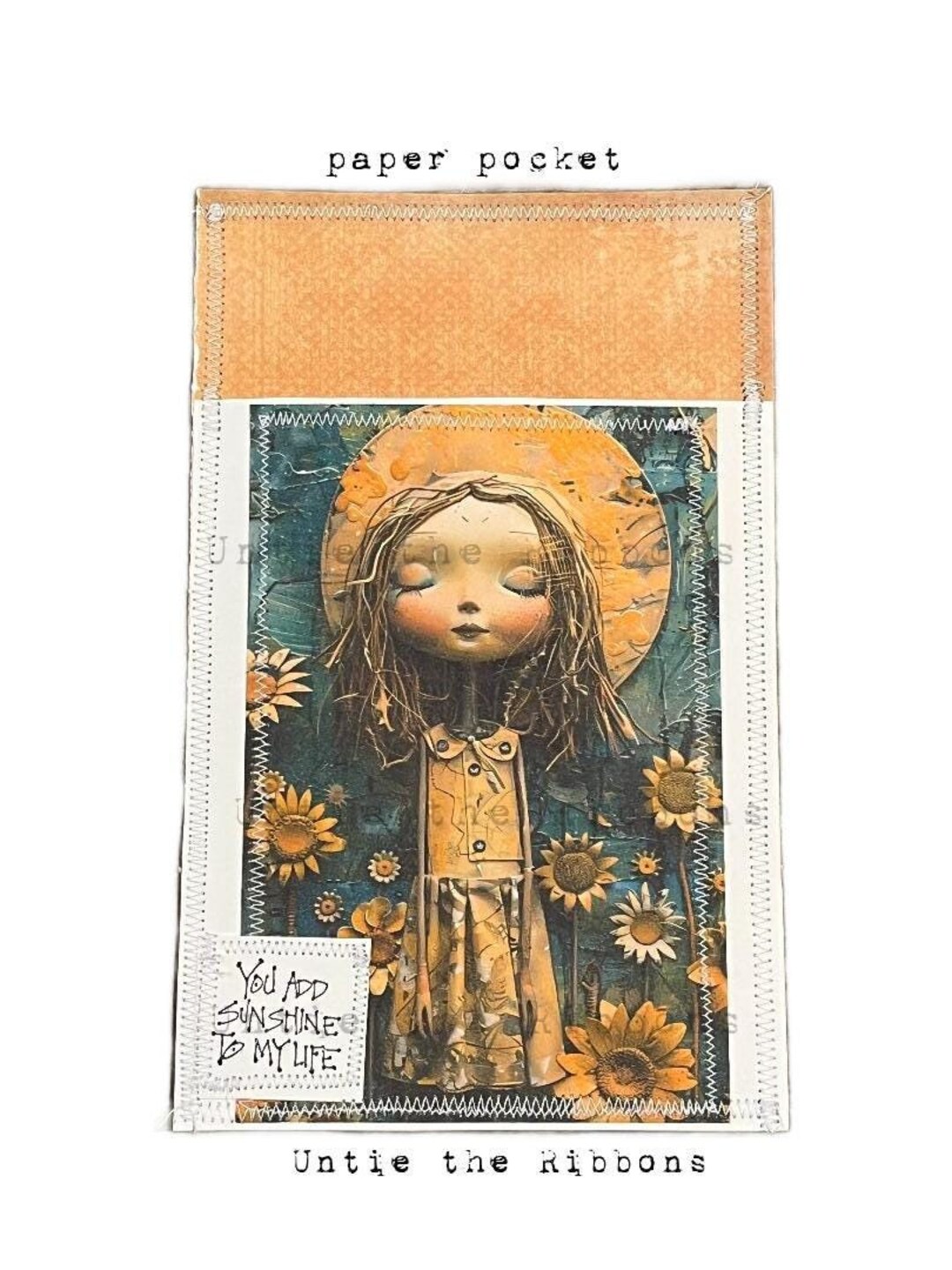 Handmade - Paper Gift Pocket - You Add Sunshine to My Life - Etsy