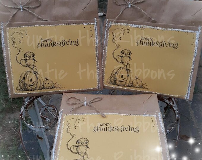 Paper Bag Gift Pockets Large/journal Pockets Fall Gift Pockets 3-count ...