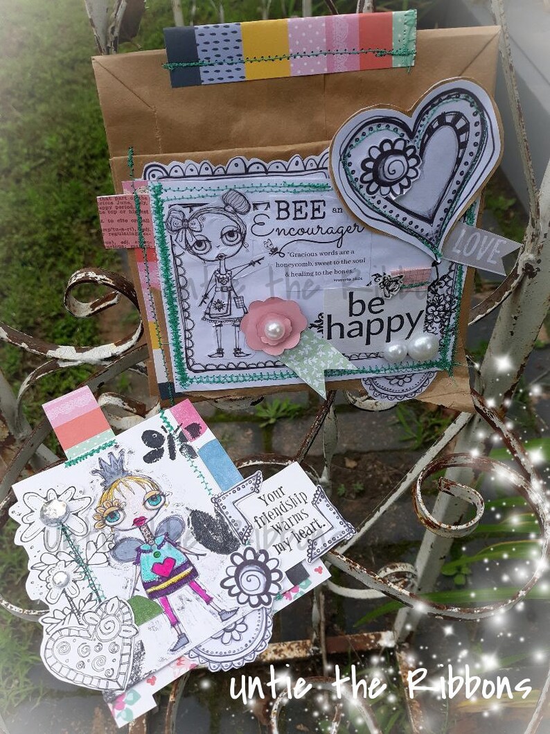 Paper Bag Gift Pocket Large/journal Pocket and Hang Tag - Etsy