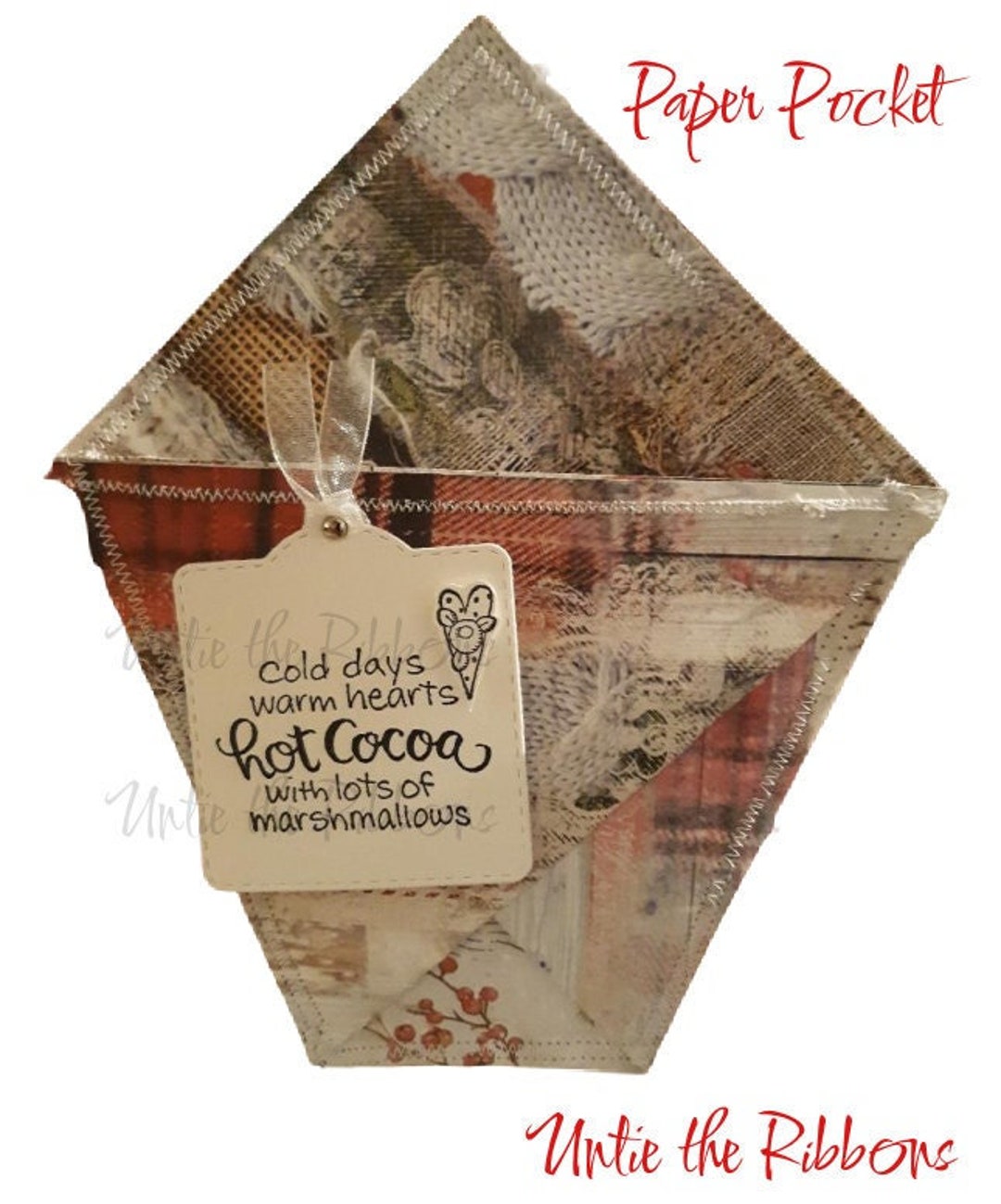 Paper Pocket Large/gift Pocket Cold Days Warm Hearts 1-count - Etsy