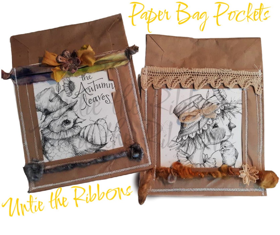Paper Bag Gift Pockets, Fall 2 large featuring Artwork by Michelle ...