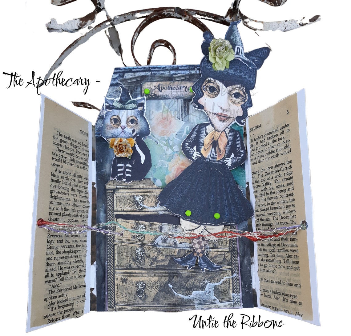 Paper Gift Pocket, Large/journal Pocket the Apothecary 1-quantity - Etsy