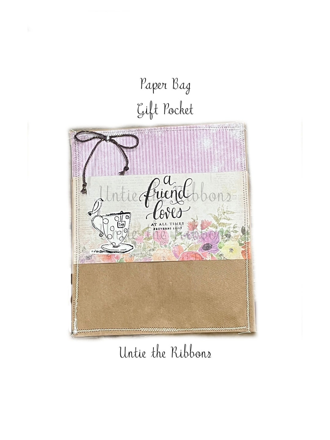 Paper Bag Gift Pocket/journal Pocket, Large - A Friend Love's at All ...