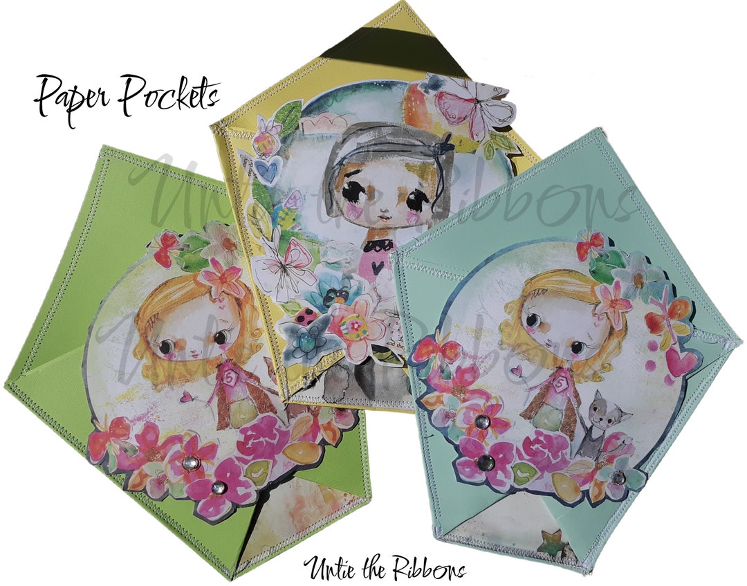 Paper Pockets Large/gift Pockets Featuring Whimsical Artwork by ...