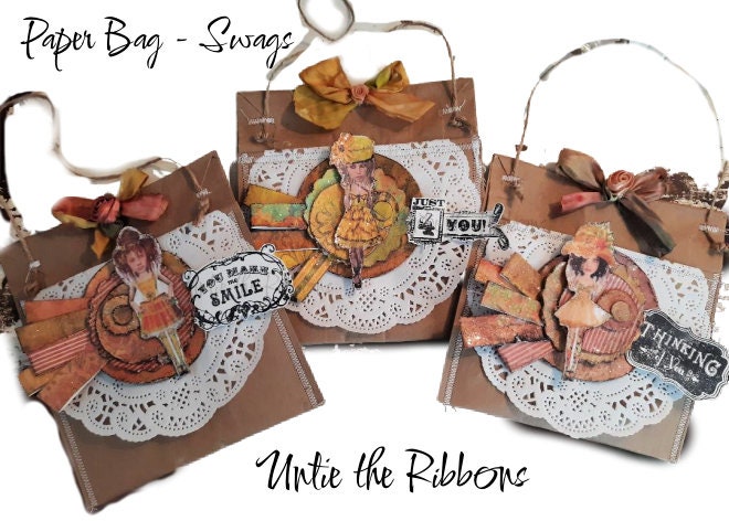 Paper Bag Swags/journal Pockets, Large Doll Art featuring Artwork by ...