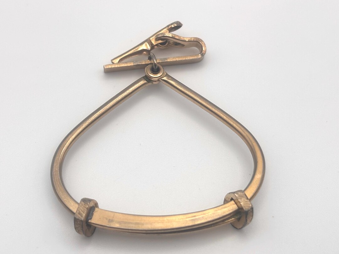 Vintage 50s Swank Tie Clip With Ring Clip Yellow Gold Tone Adjustable ...