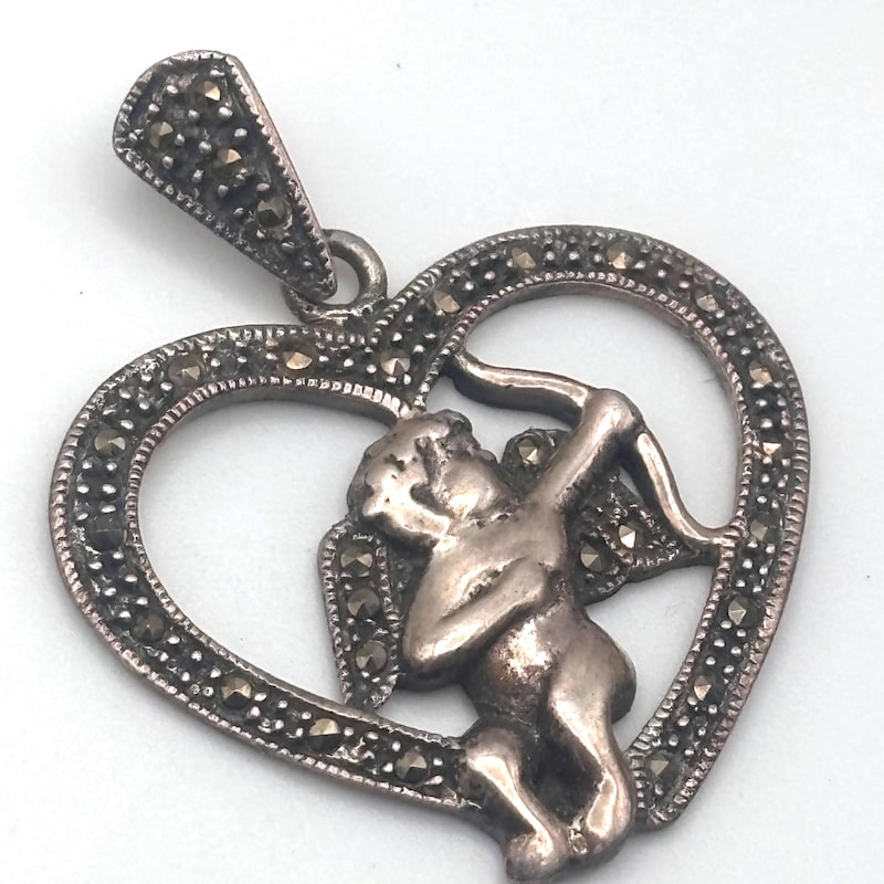 Cupid Pendant Vintage 925 - Etsy