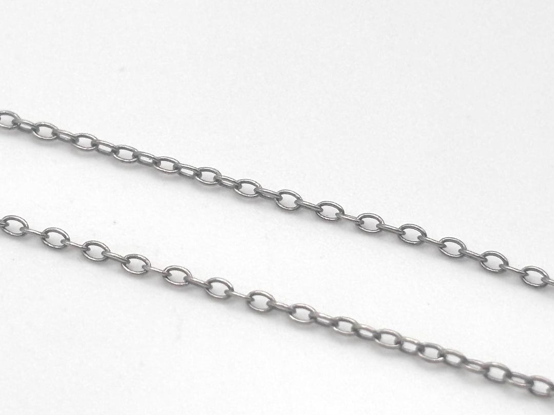 Vintage 80s 925 KA 1772 Italy 1mm Cable Chain 18.25 18 1/2 Inches ...