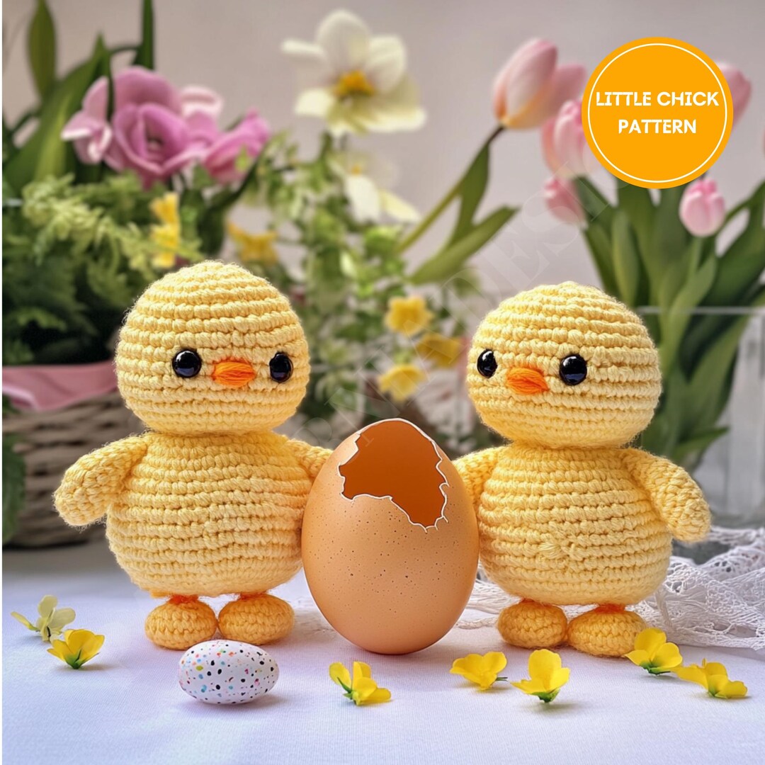 Easter Crochet Chick Pattern for Kids Decor, Amigurumi Little Chick DIY ...