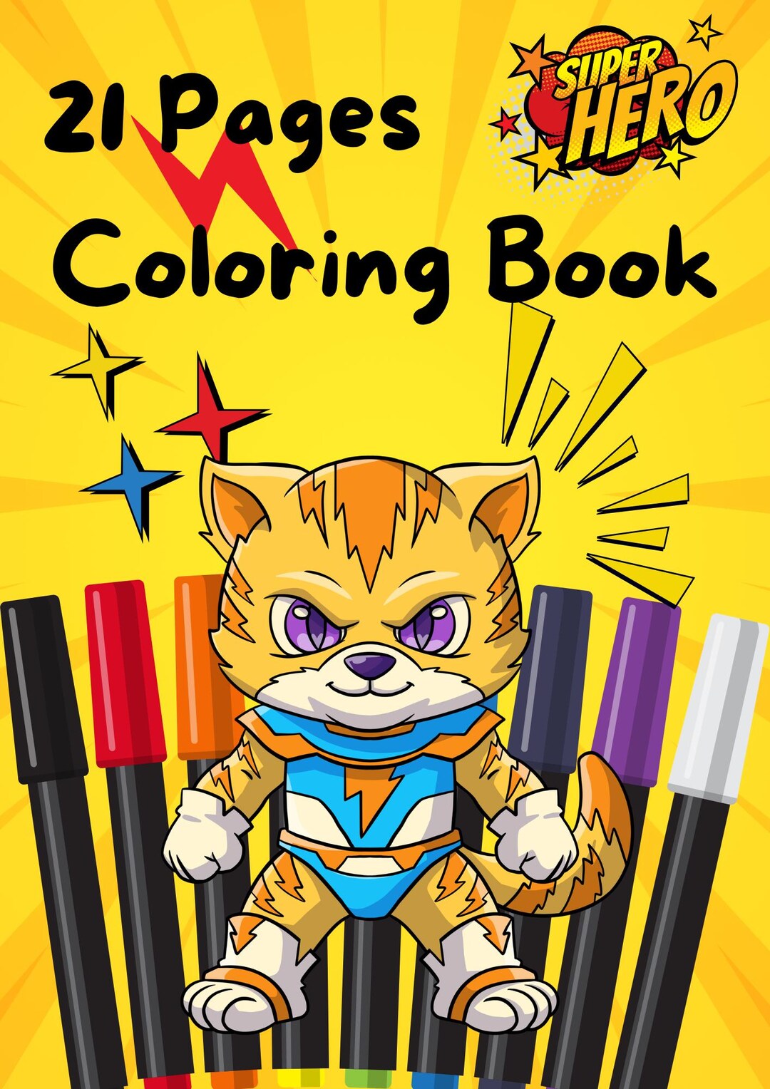 21 Pages of Supercat Coloring Pages PDF Download - Etsy