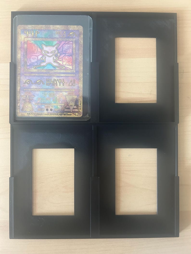 3D Printed Trading Card Toploader Wall Mount | Collectible Card Display ...