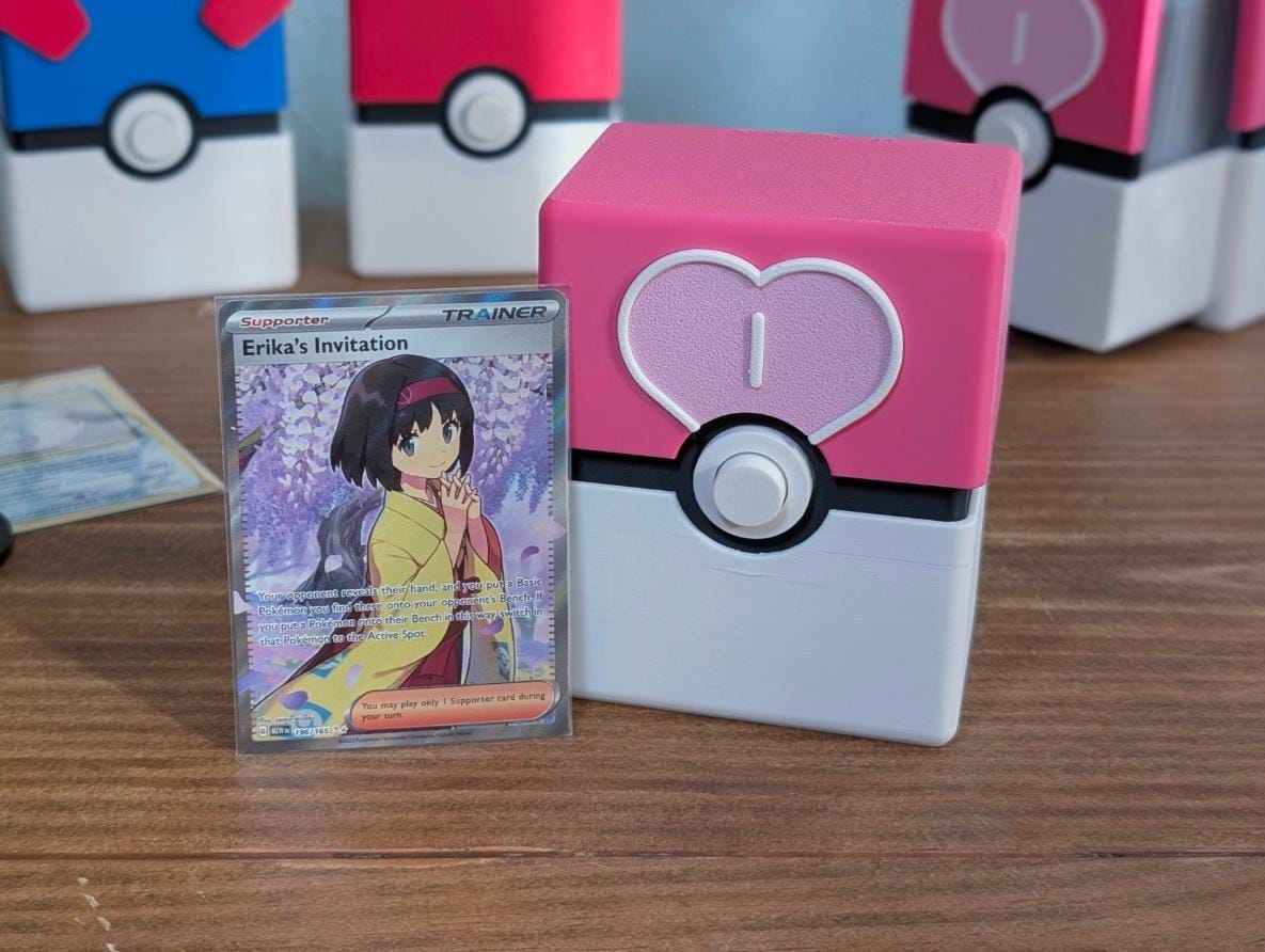 3D Printed Pokémon-inspired Pokeball Deck Box for TCG Cards | Stylish ...
