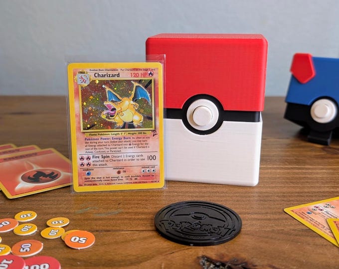 3D Printed Pokémon-inspired Pokeball Deck Box for TCG Cards | Stylish ...