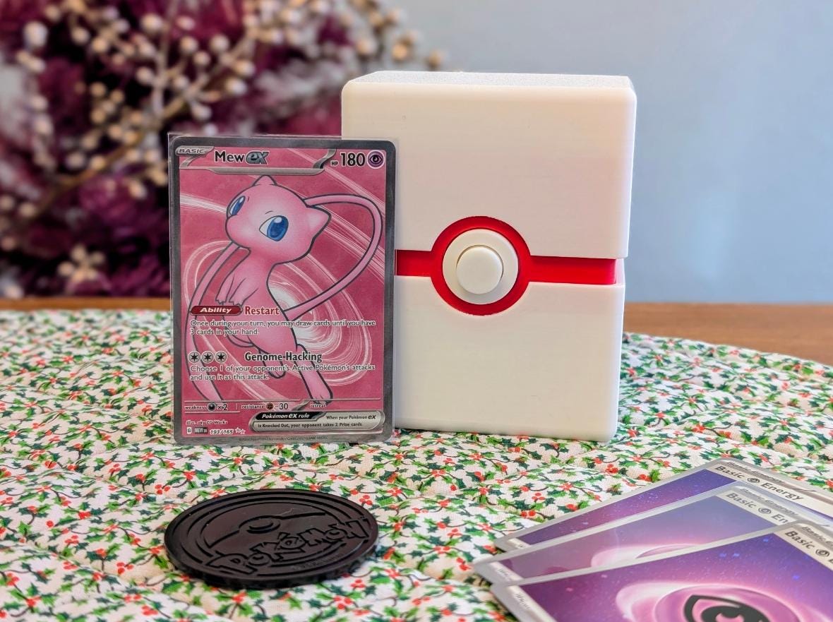 3D Printed Pokémon-inspired Pokeball Deck Box for TCG Cards | Stylish ...