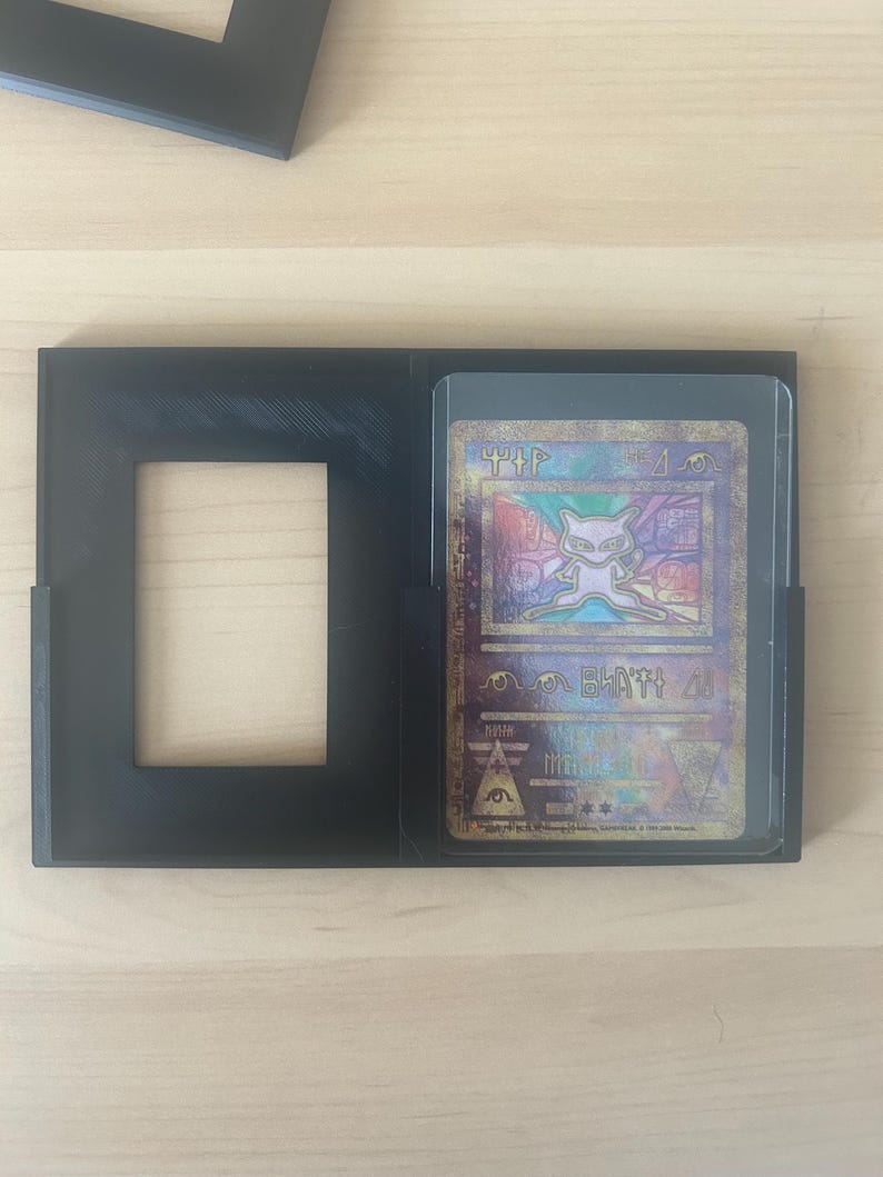 3D Printed Trading Card Toploader Wall Mount | Collectible Card Display ...
