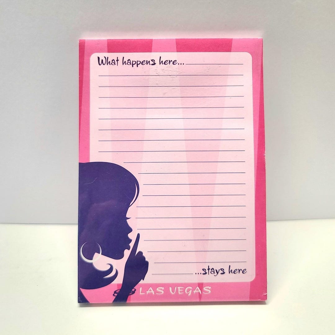 Las Vegas Notepad Phone Pad ABC Stores Las Vegas Unopened 50 Sheets - Etsy
